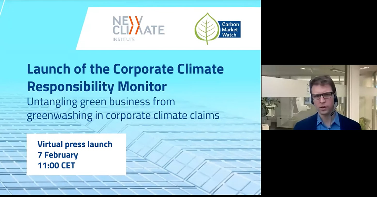 Press conference: Corporate Climate Responsibility Monitor 2022 ...